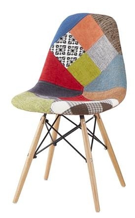 Pack de 4 Sillas EAMES Tapizada Diseño Patchwork • El Bunkker