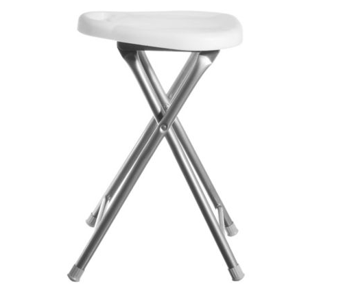 Banquito Plegable SM Blanco 29 x 45 cm • El Bunkker