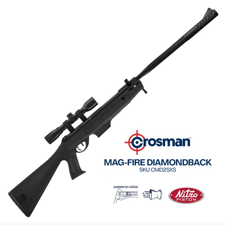 Carabina Crosman Nitro Piston Mag-Fire Calibre 5.5 Diamondback ...